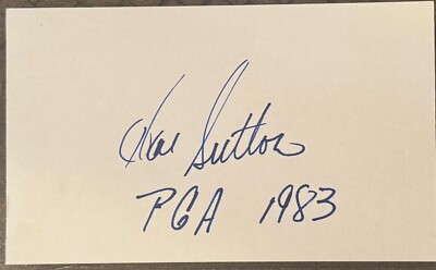 HAL SUTTON SIGNED 3"X5" INDEX CARD AUTOGRAPH INSCRIBED PGA 1983 | eBay