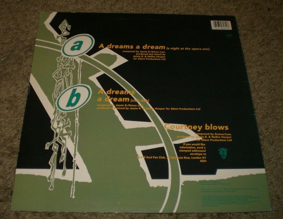 A Dreams A Dream Soul II Soul~1990 Downtempo Soul 12" Single~VG++ Vinyl ...