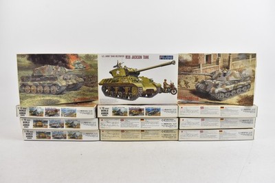 12 x Fujimi Model Kits Tanks Elephant Valentine King Tiger Porsche Type ...