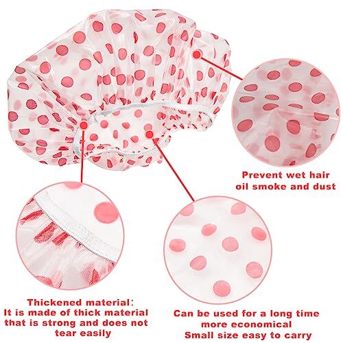 18Pcs Shower Cap Shower Caps for Women Plastic Shower Caps Waterproof ...