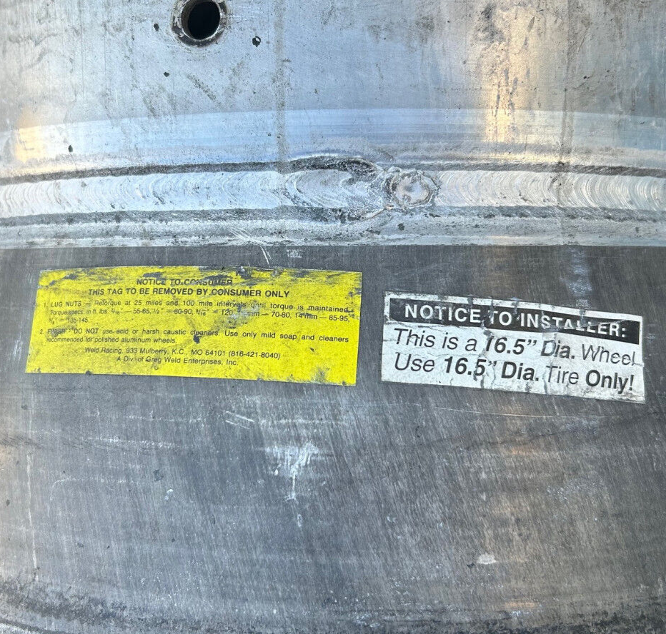 (4) 16.5" WELD OUTBACK POLISHED VINTAGE WHEELS 16.5x10 RIMS 5x5.5 FORD ...