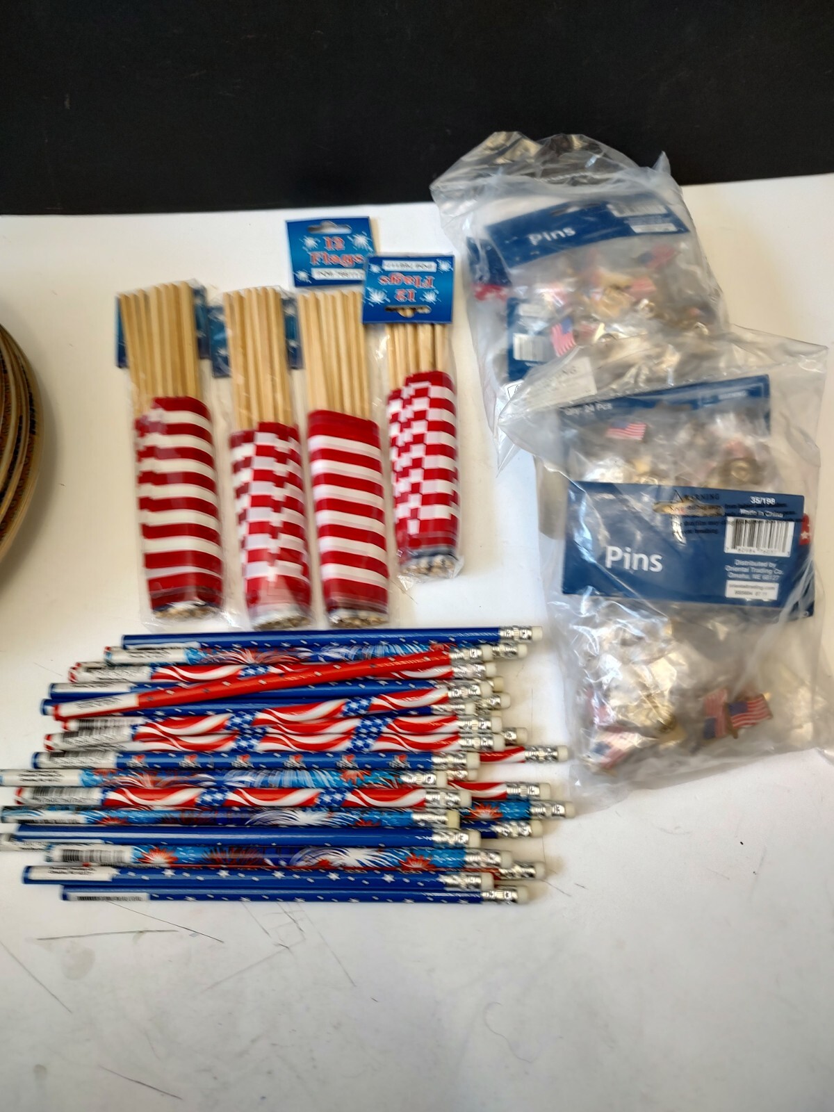 Parade Handouts. NEW- Pencils, Pins, Flags!! | eBay
