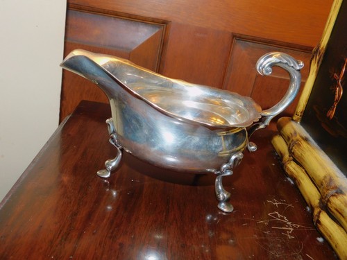 VINTAGE PETER GUILLE 1939 STERLING SILVER LONDON ENGLISH SAUCE BOAT | eBay