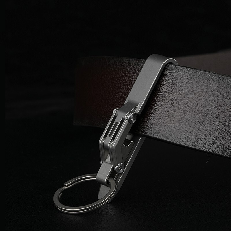 New Titanium Alloy Quick Buckle Detach Belt Waist Hanging Keychain ...