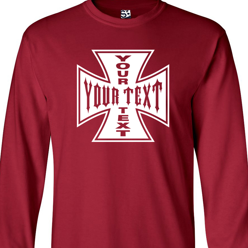 Custom Iron Cross LONG SLEEVE T-Shirt | Personalized Maltese | All ...