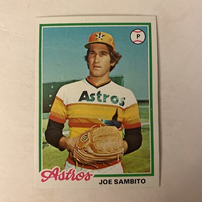 1978 Topps Baseball Joe Sambito Houston Astros Card #498 | eBay