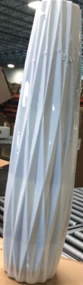 White Tall Floor Vase, 24" Ceramic Large Vase Flower Vases for Modern ...