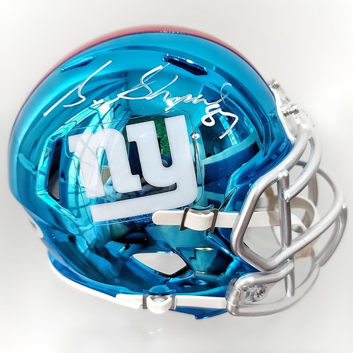 STERLING SHEPARD SIGNED AUTOGRAPH CHROME NEW YORK GIANTS MINI HELMET ...