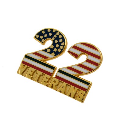Veteran Lapel Pin 22 Suicide Prevention Awareness Memorial USA Military ...
