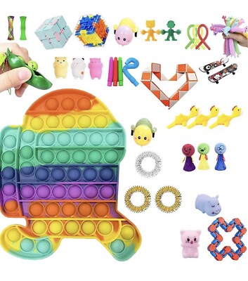 38 Pcs Fidget Packs with Big Pop Fidget Toys to Relieve Stress | eBay