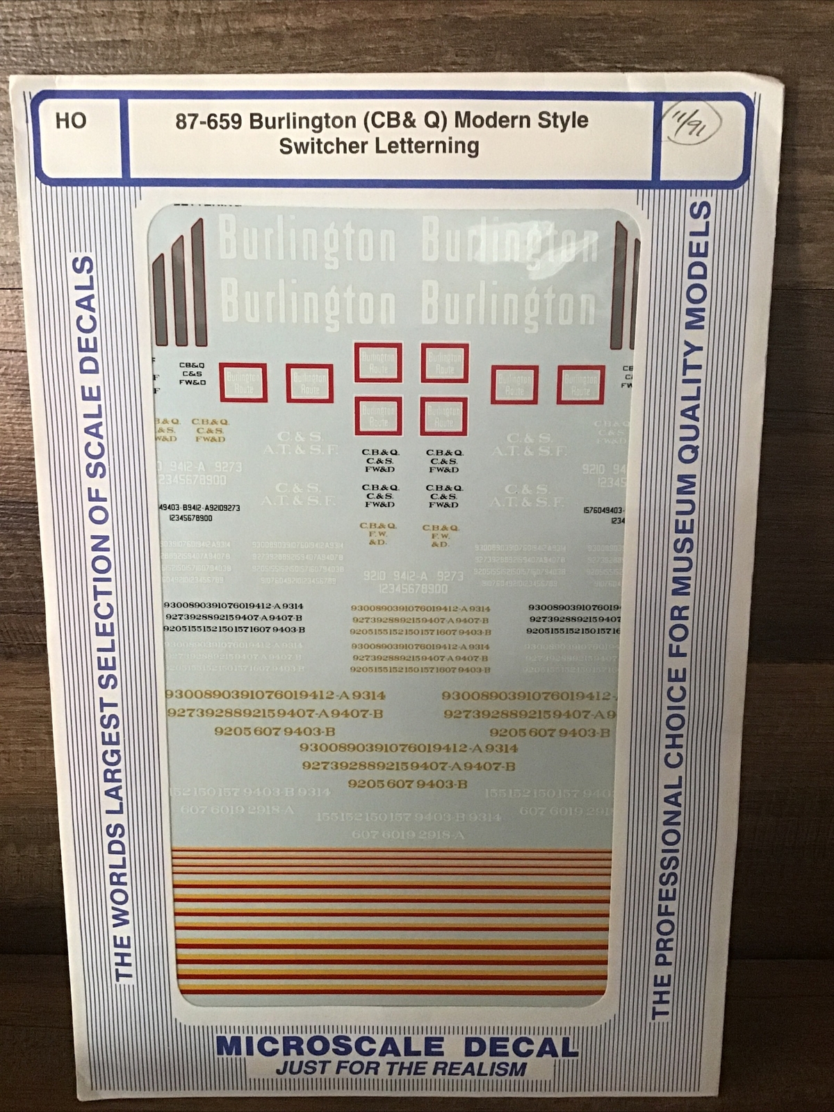 MICROSCALE DECALS HO Scale 87-659: Burlington (CB&Q) Modern Style ...