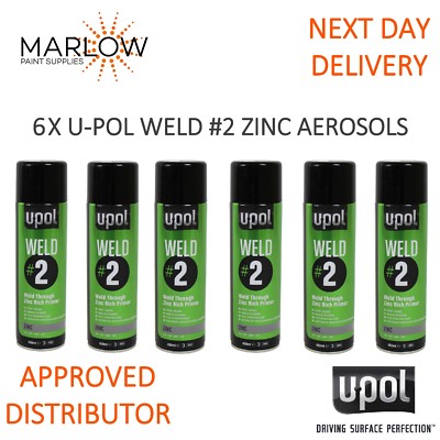 6 X U-POL WELD 2 ZINC WELD THROUGH PRIMER AEROSOLS - UPOL 450ML | eBay UK