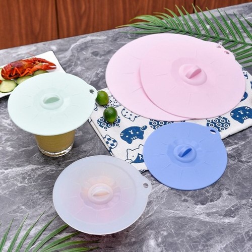 2pcs Silicone Pan Cover Eco-Friendly Boil Over Spill Lid Sealing Cap ...