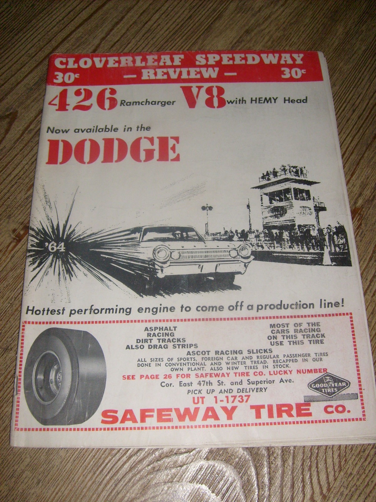 Cloverleaf Speedway Review Program 1964 Cleveland Ohio No Writing Stock ...