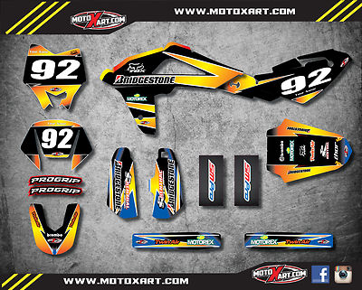 Husqvarna TE TC 125 250 450 SUNRISE STYLE sticker kit suits 2009 2010 ...