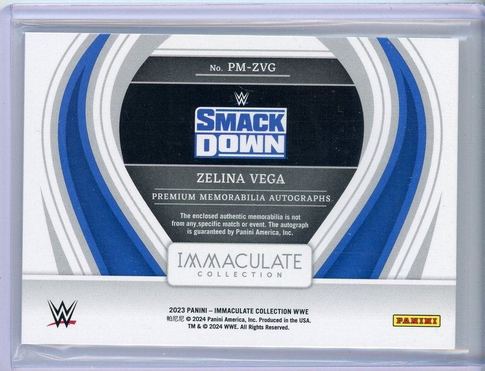 2023 Panini Immaculate WWE Zelina Vega Patch Auto Gold #10/10 =1/1 No ...