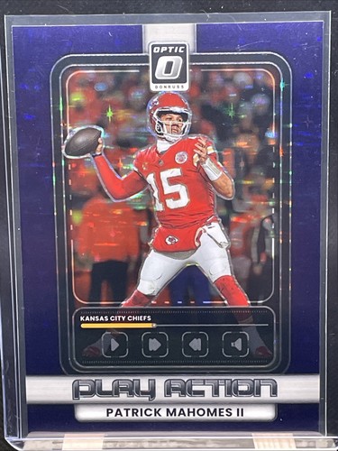 2025 Panini Donruss Optic Patrick Mahomes Play Action Purple Stars FOTL ...