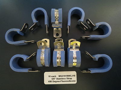 5/8” High Temp Fluorosilicone Cushion Loop Clamps Aerospace Aircraft ...