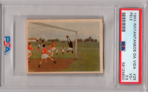 PELE Card 1964 Instantaneos Da Vida Do Rei #25 PSA Graded Slab - RARE ...