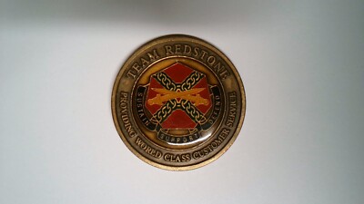 CHALLENGE COIN OLDER TEAM REDSTONE USA GARRISON-REDSTONE OUTSTANDING ...