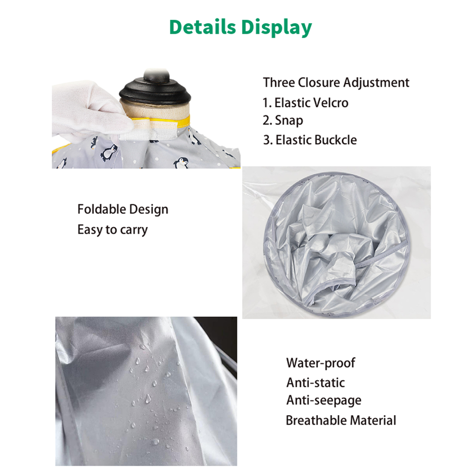 Barber Gown Cloth Hair Cutting Cloak Hairdressing Cape Haircut Cover ...