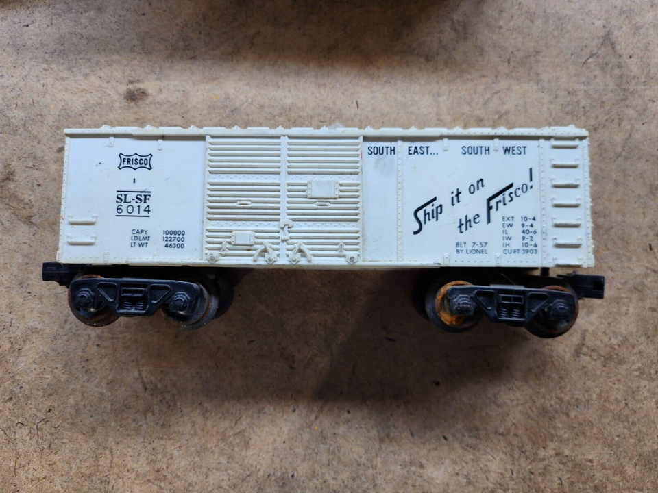 VINTAGE 1957 Lionel O-Scale SL-SF #6014 "FRISCO" White Box Car (MM) | eBay