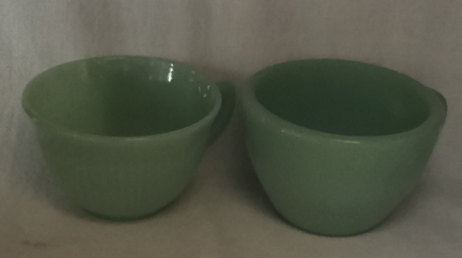 Lot of 7 Mixed Fire-King Jadeite Deco Vase Cereal Bowl B&B Plate 2 Mugs ...