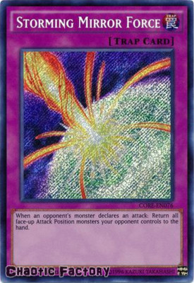 YUGIOH US PRINT Storming Mirror Force CORE-EN076 Secret Rare 1st ...