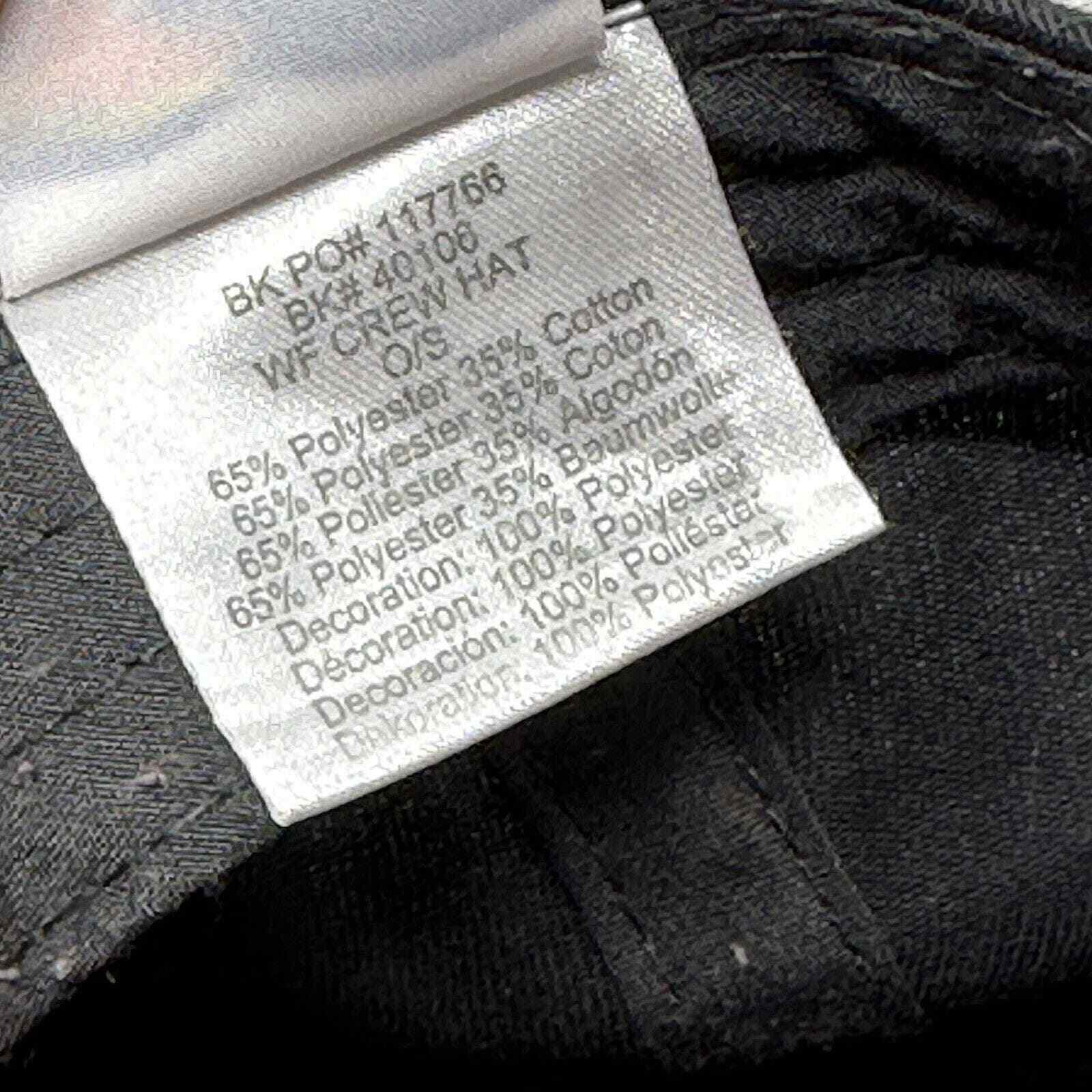 Burger King Hat Work Wear Logo Black Adjustable Emplo… - Gem