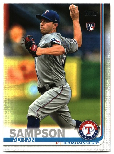 2019 Topps Update Adrian Sampson Rookie Texas Rangers #US219 | eBay