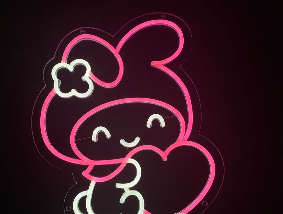 SANRIO MY MELODY LED LIGHTS NEON SIGN Game Room Wall Decor HOME GIFT ...