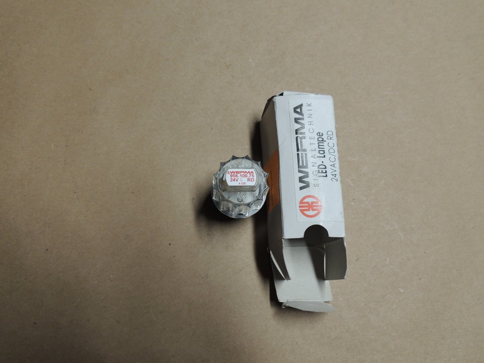 Werma 956 100 75 LED Bulb 24VAC/DC RD Red 956.100.75 Lamp Lampe | eBay