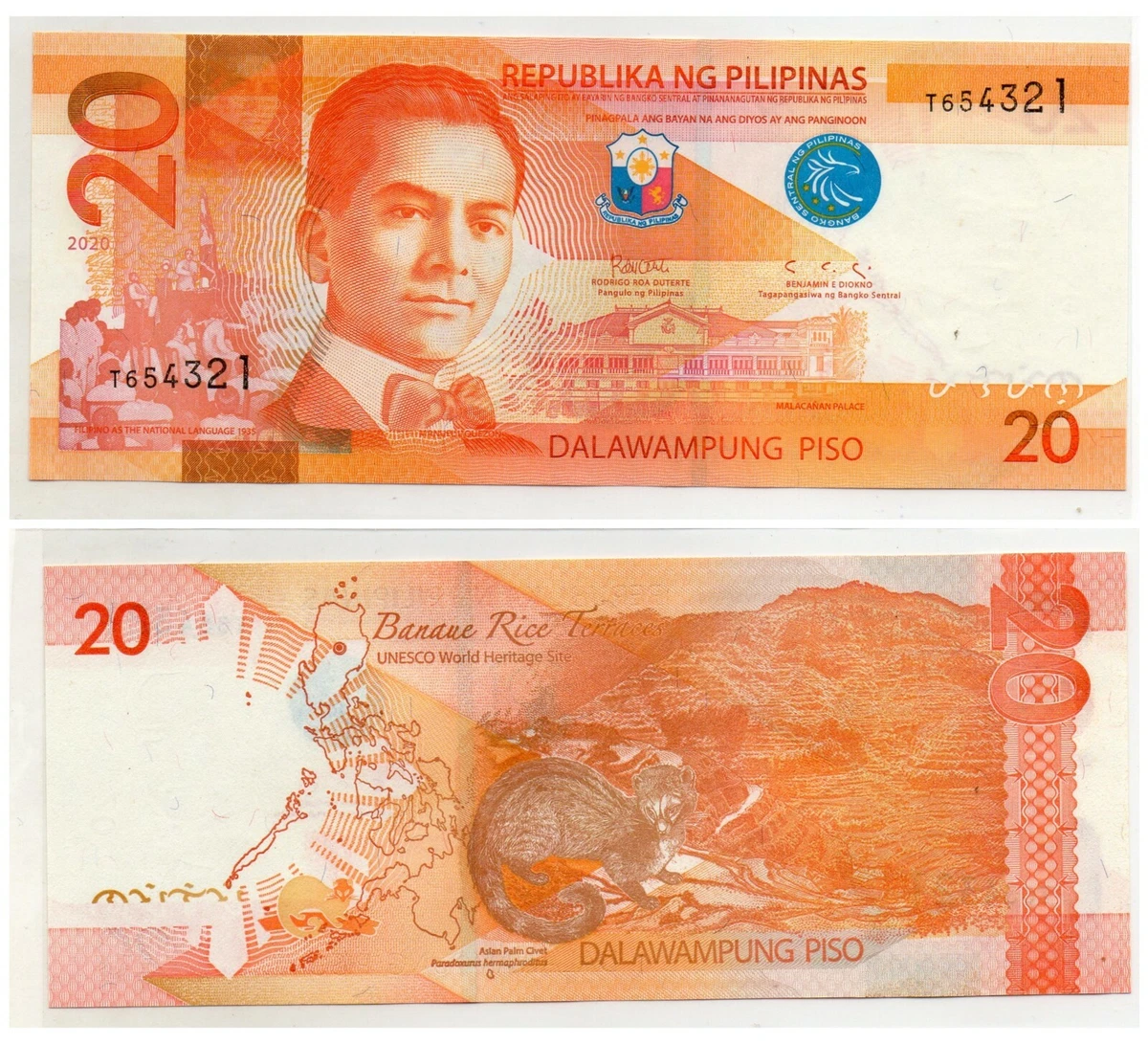 Philippine 20 Peso Bill