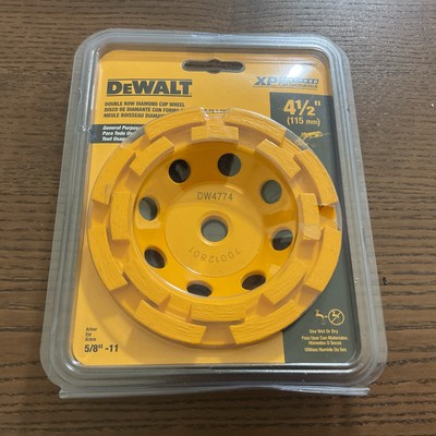 DeWalt DW4774 4-1/2" Double Row Diamond Cup Grinding Wheel Blister | eBay