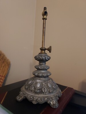 Antique Ornate Victorian Era Cast Metal Gas Table Lamp Base | eBay