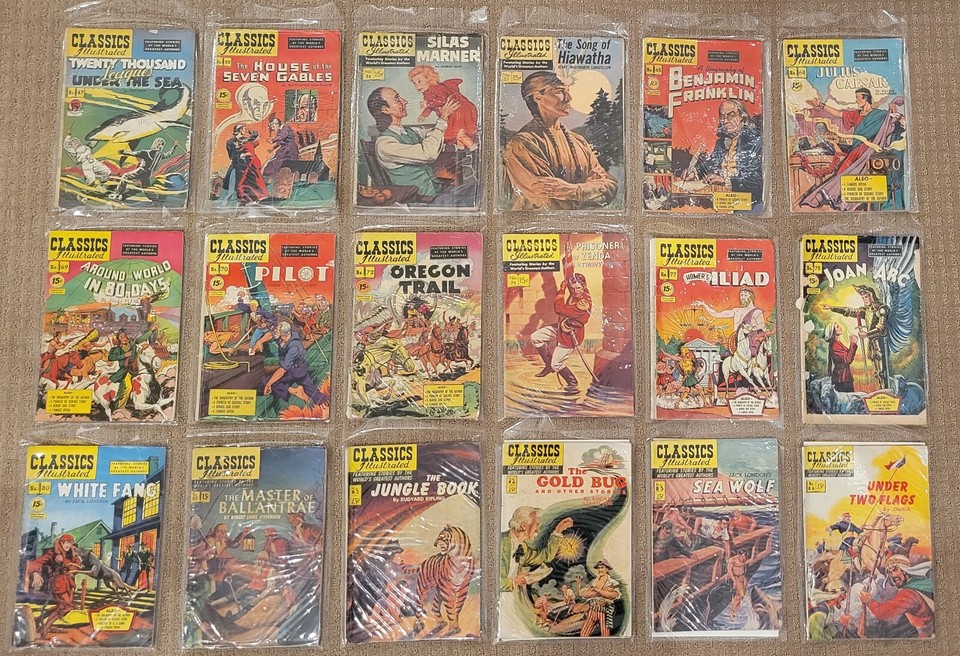 VINTAGE & SOME RARE Classics Comics Illustrated Lot of 99 Plus Free ...
