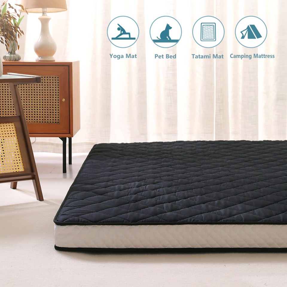 Japanese Thicken Futon Mattress Foldable Floor Bed Mattress, with ...