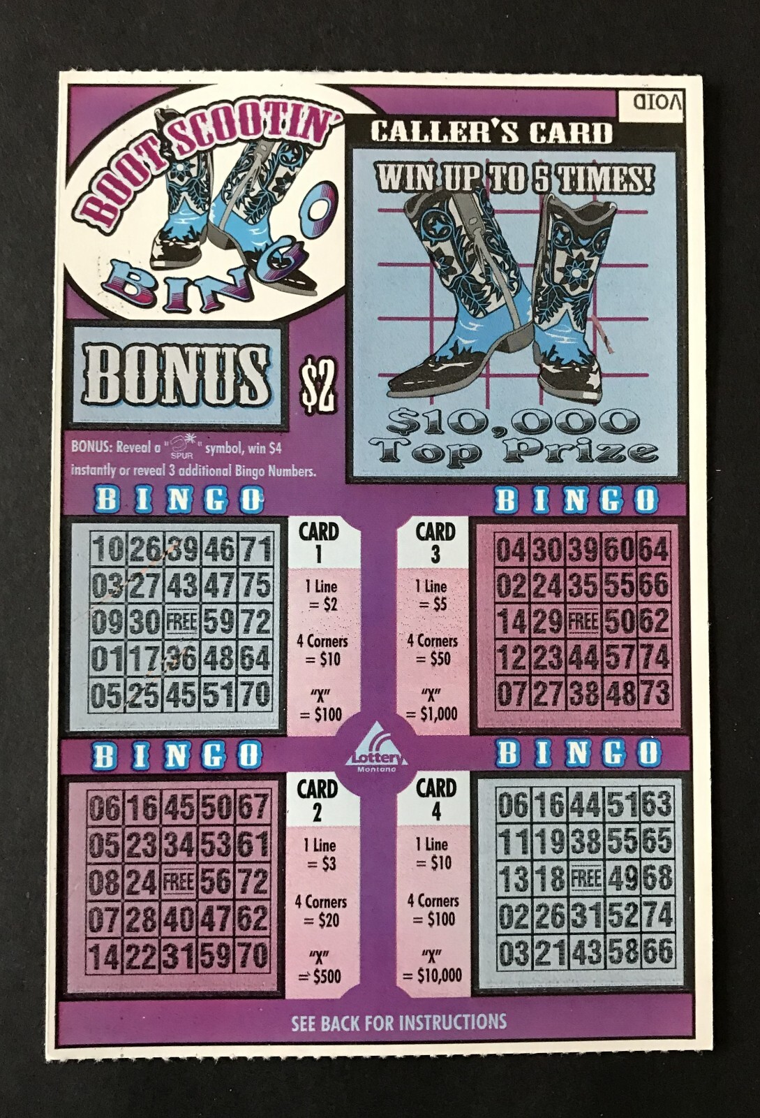 Cowboy Boots, Boot Scootin Theme Instant SV Lottery Tickets. no cash ...