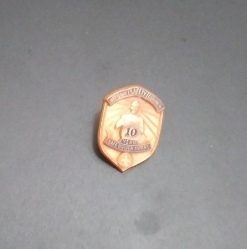National Safety Council 10 Year Safe Driver Award Screw-On Vintage ...