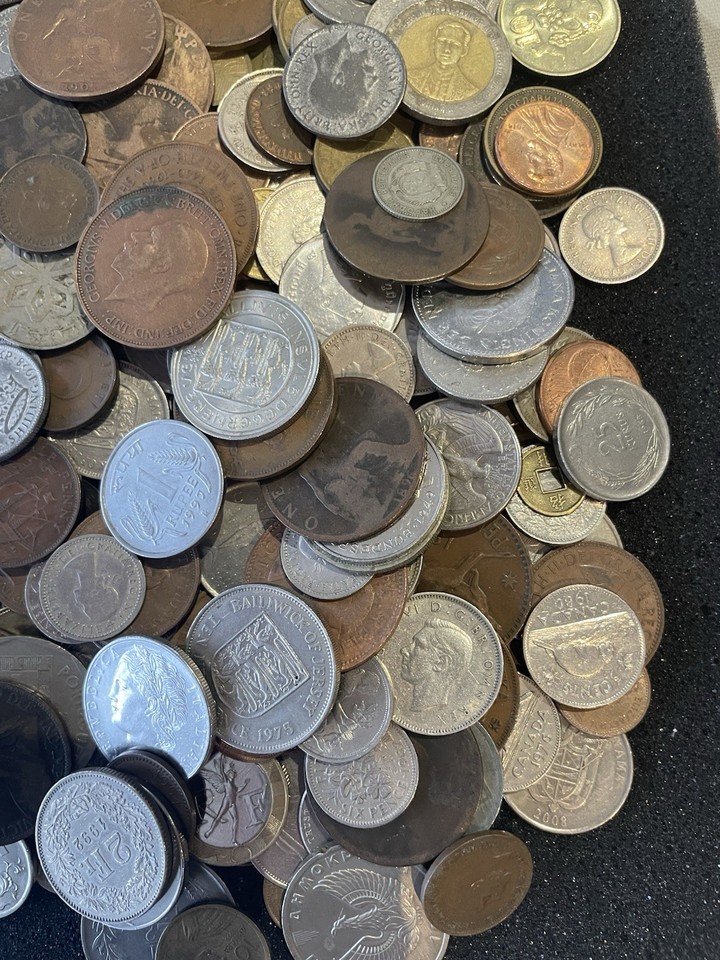 Mix Coins And Tokens Including Very Old, Rare And Some Silver Over 5kg ...