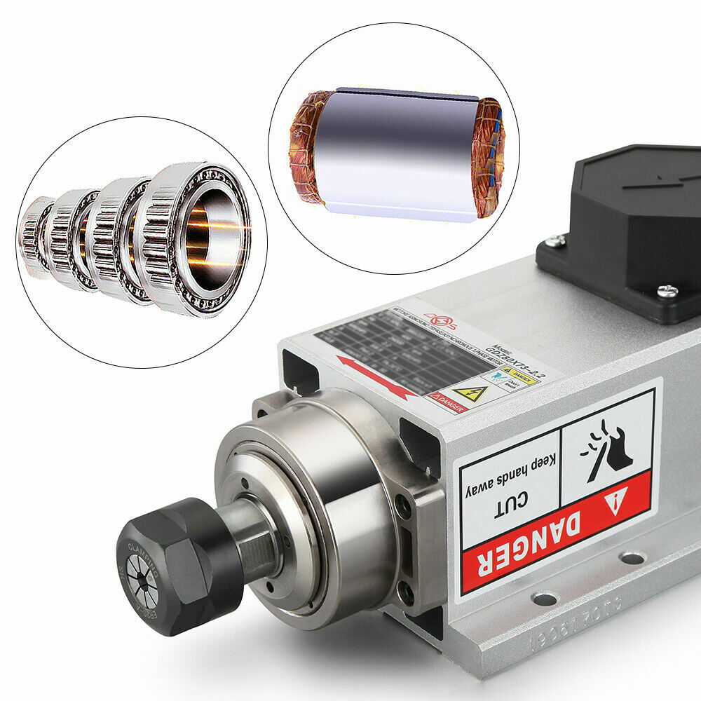 6KW/7.5KW Spindle Motor Air-cool 600Hz 10HP VFD Inverter ER32 Collet ...