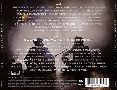 2CELLOS SCORE NEW CD & DVD 889854611026| eBay