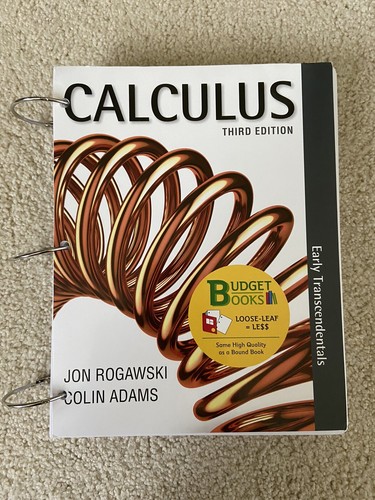 Calculus Early Transcendentals Third Edition by Rogawski and Adams ...
