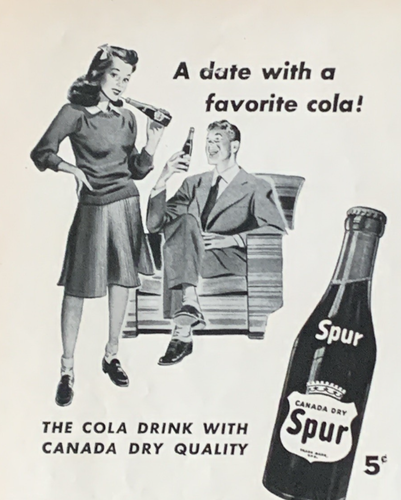 Canada Dry Spur Cola Drink WWII Vintage 1945 Print Ad #1387 | eBay