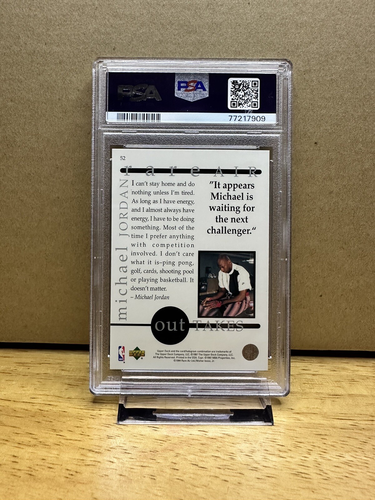 1997 Upper Deck Jordan Rare Air - Outtakes Michael Jordan #52 for sale ...