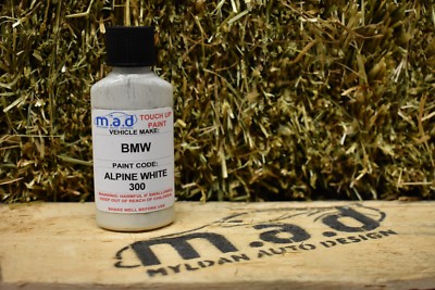 M.A.D BMW ALPINE WHITE 300 PAINT TOUCH UP KIT 30ML 1 3 5 7 SERIES X1 X3 ...