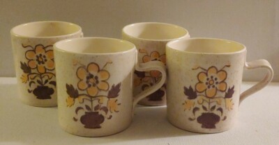 Red Wing Turtle Dove Pattern Cups Lot Of 4 | eBay