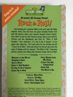 Sesame Street Rock Roll Vhs