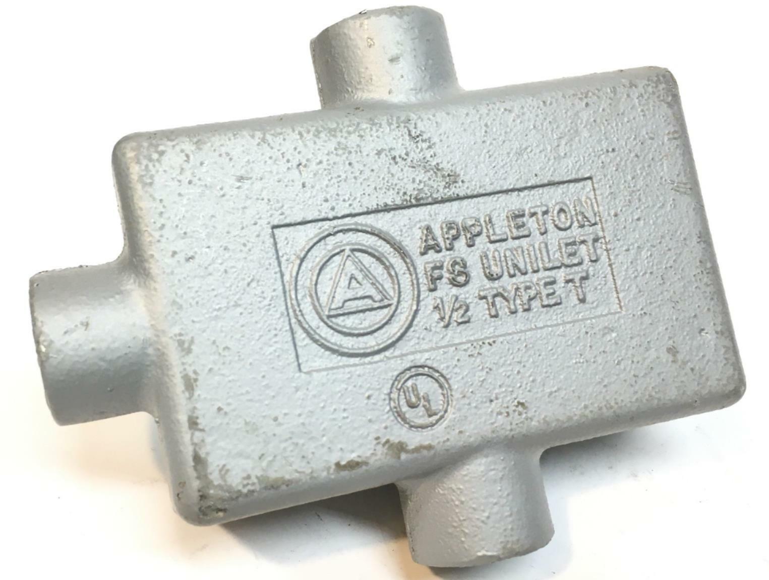 APPLETON FS UNILET 1/2" TYPE T Malleable Iron Conduit Body NOS | eBay