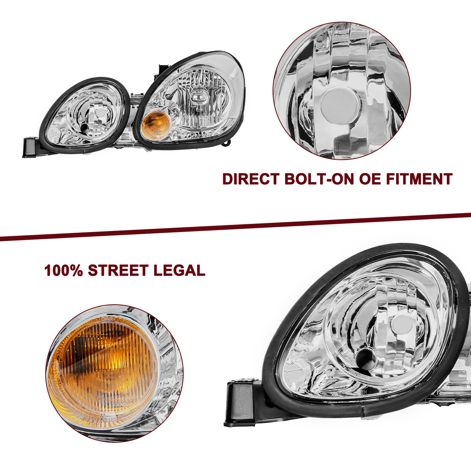 1998-2005 Lexus GS300 GS400 GS430 Projector Halogen Headlight Assembly ...